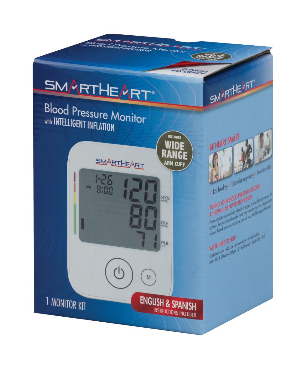SmartHeart Automatic Blood Pressure Arm Monitor with a Wide-Range Arm ...
