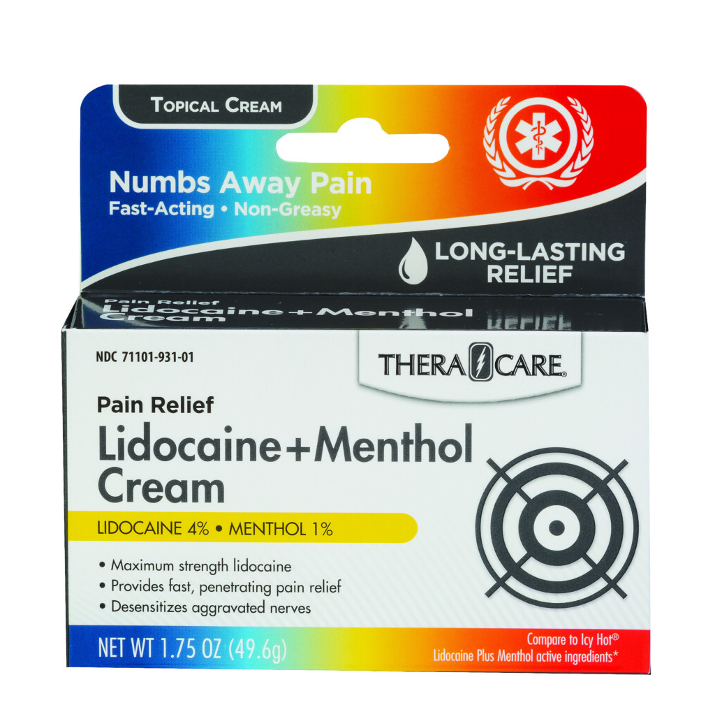 TheraCare™ Non-Greasy Lidocaine + Menthol Cream | Veridian Healthcare