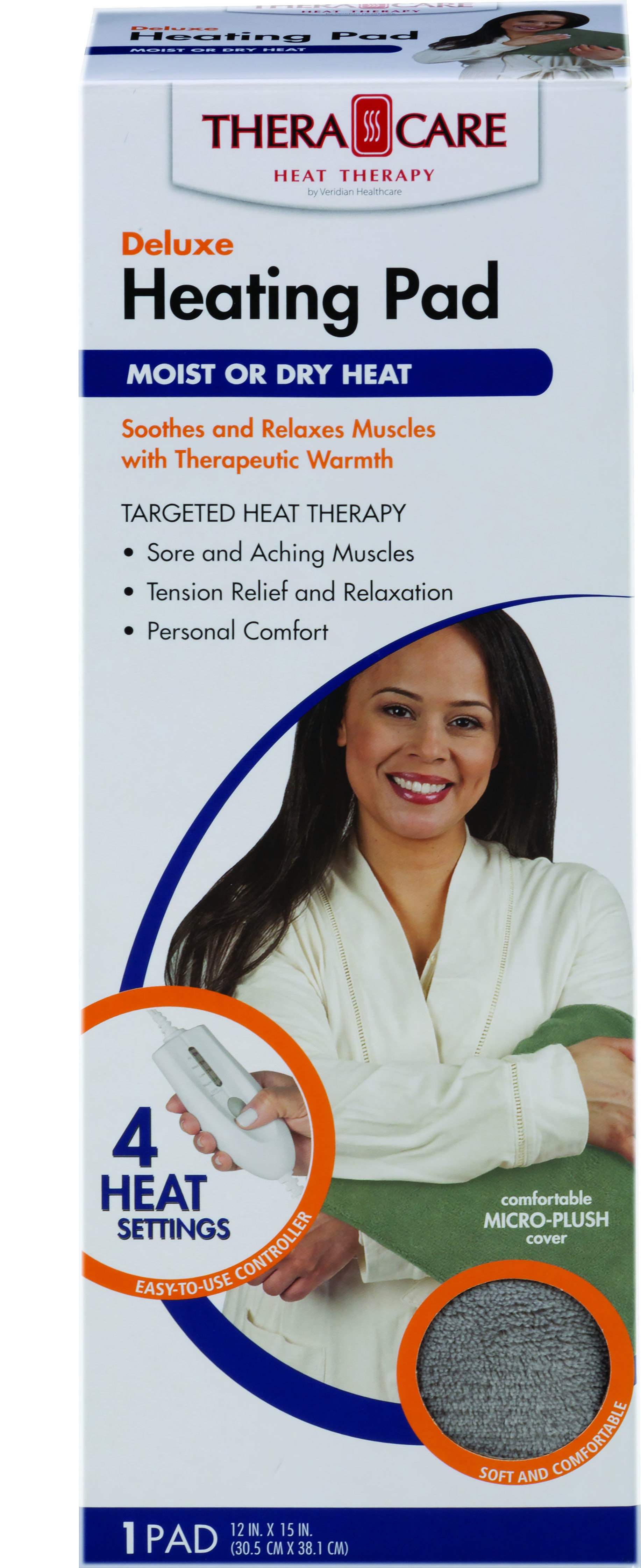 THERACARE™ Deluxe Heating Pad Moist/Dry Heat Therapy | Veridian Healthcare